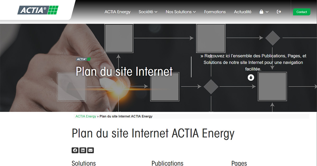 Plan du site Internet ACTIA Energy » ACTIA Energy